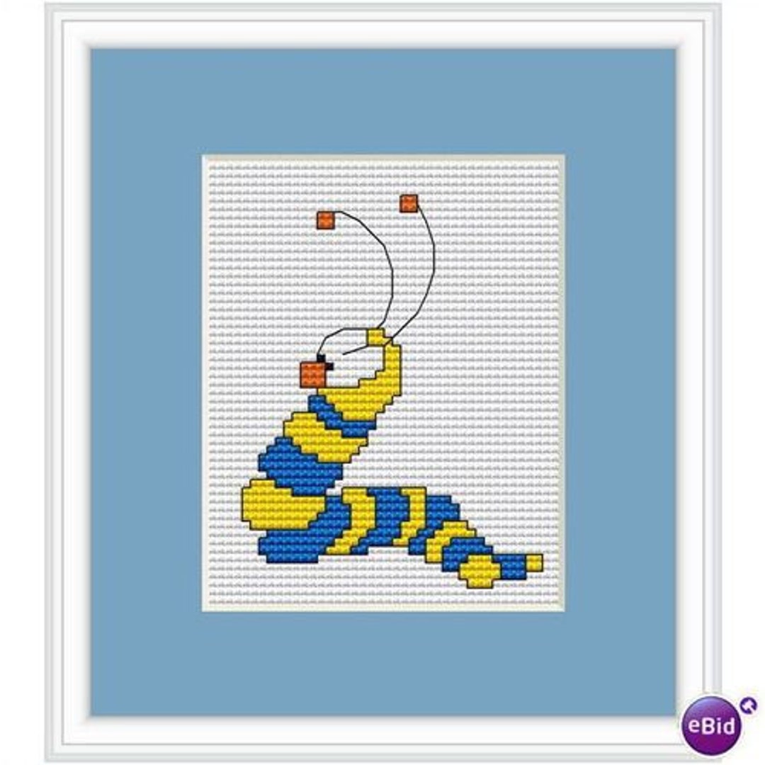 Worm Cross Stitch Kit - Luca S - Beginner 6.5cm X 8.5cm - Etsy