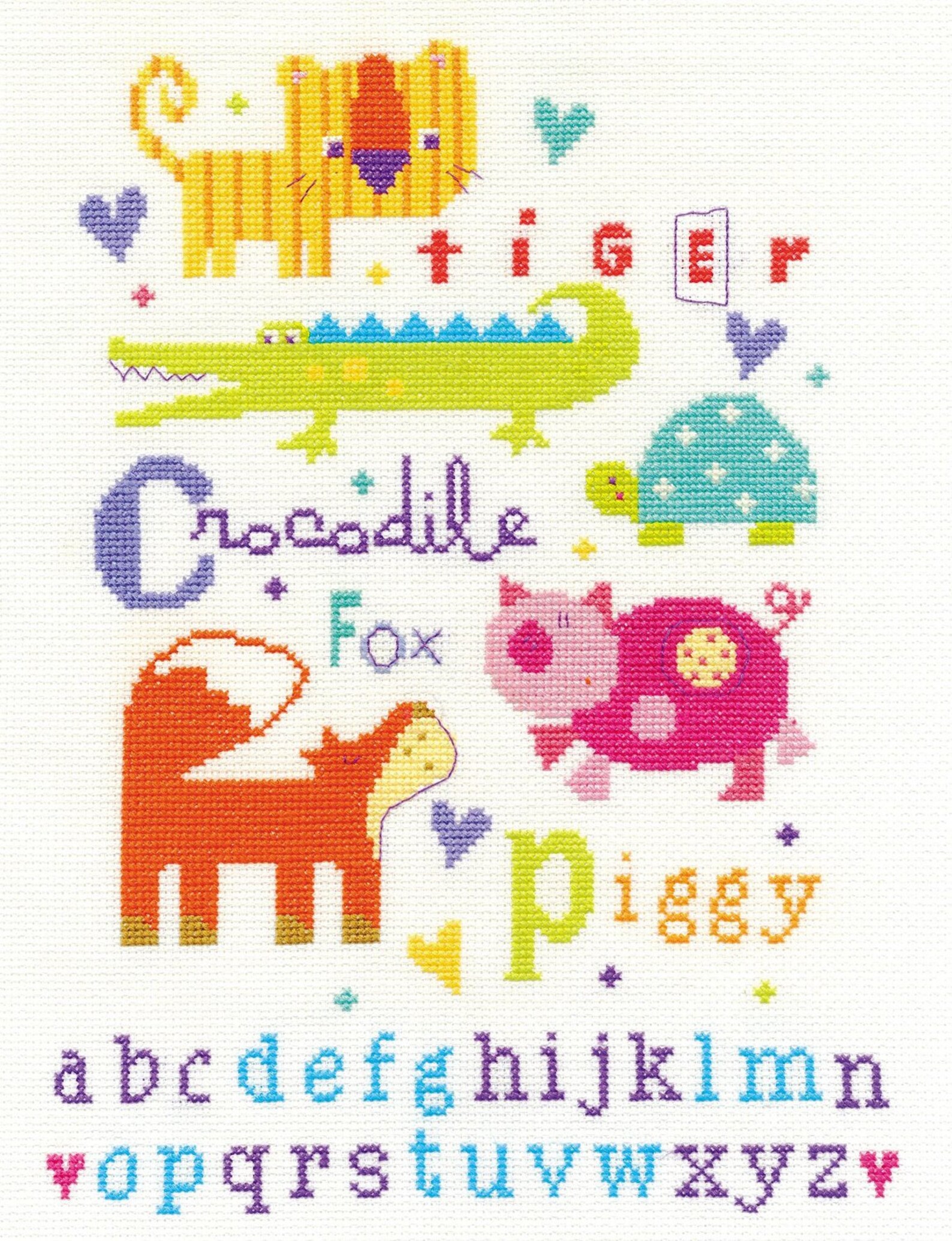 Animal Alphabet Sampler Cross Stitch Kit by DMC 14 Count Size 23 X ...