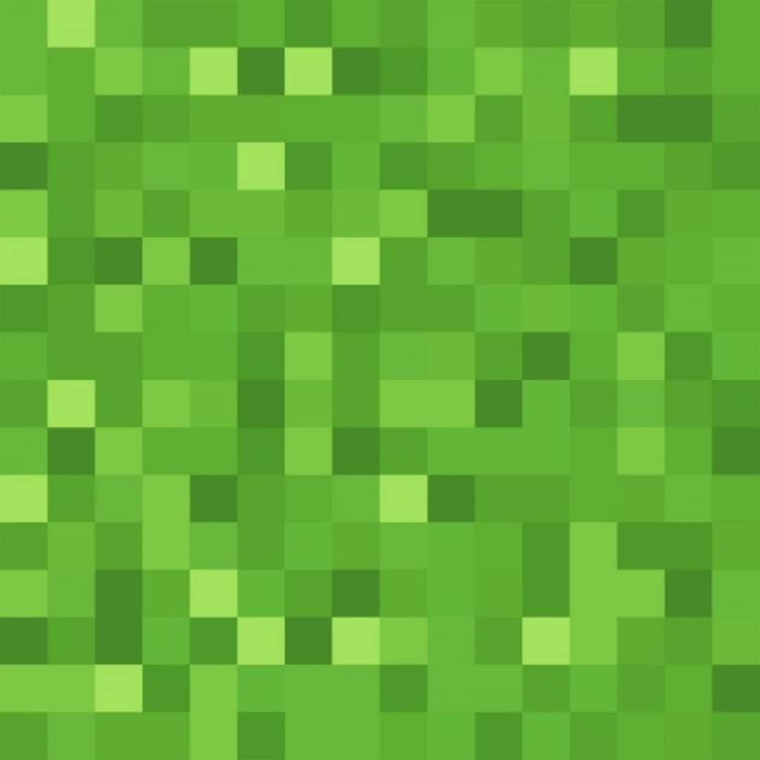Fat Quarter Minecraft Pixels Green 100% Cotton Quilting Fabricchristmas ...