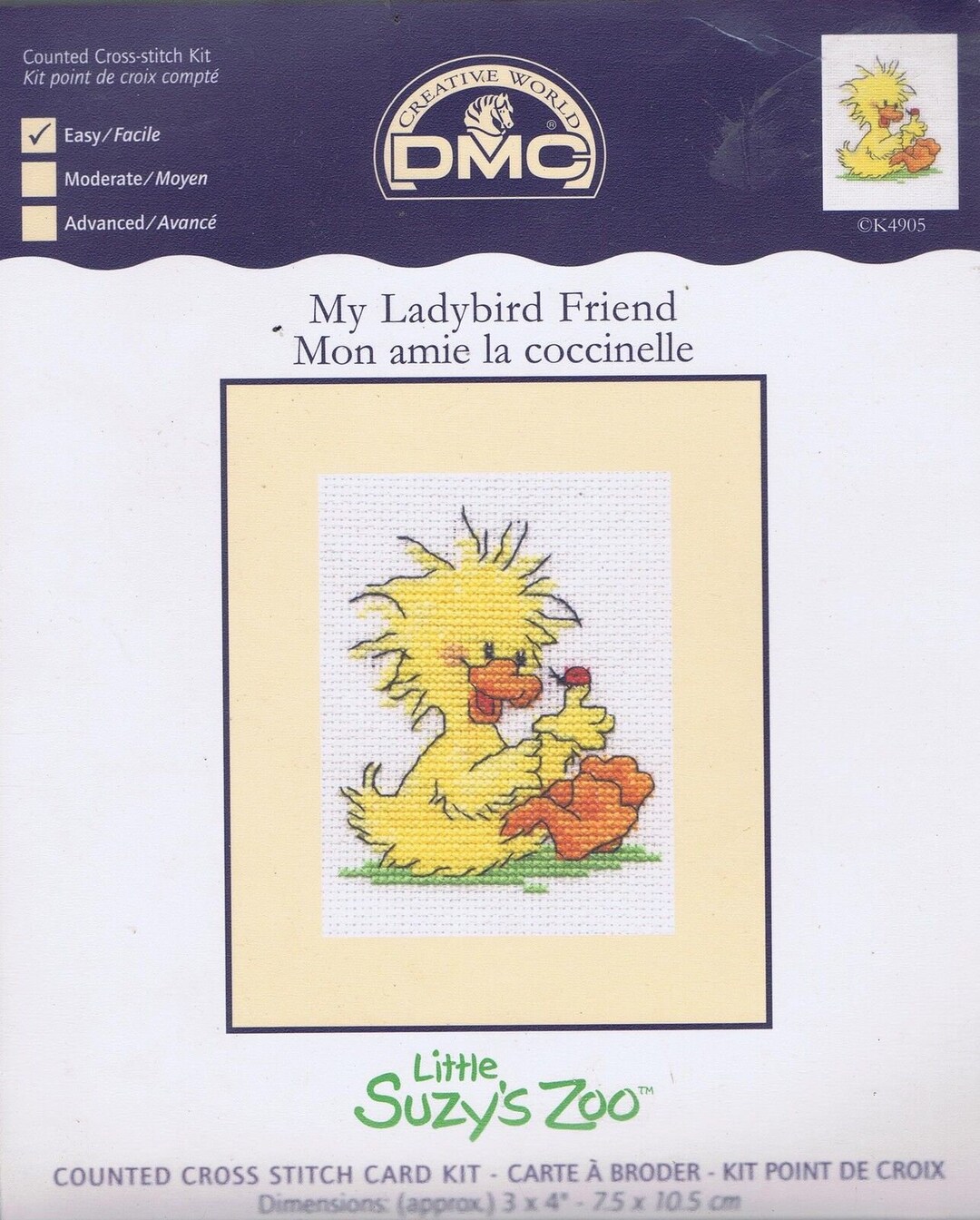 Ladybird Friend (little Suzys Zoo) Cross Stitch Card Kit DMC - Etsy