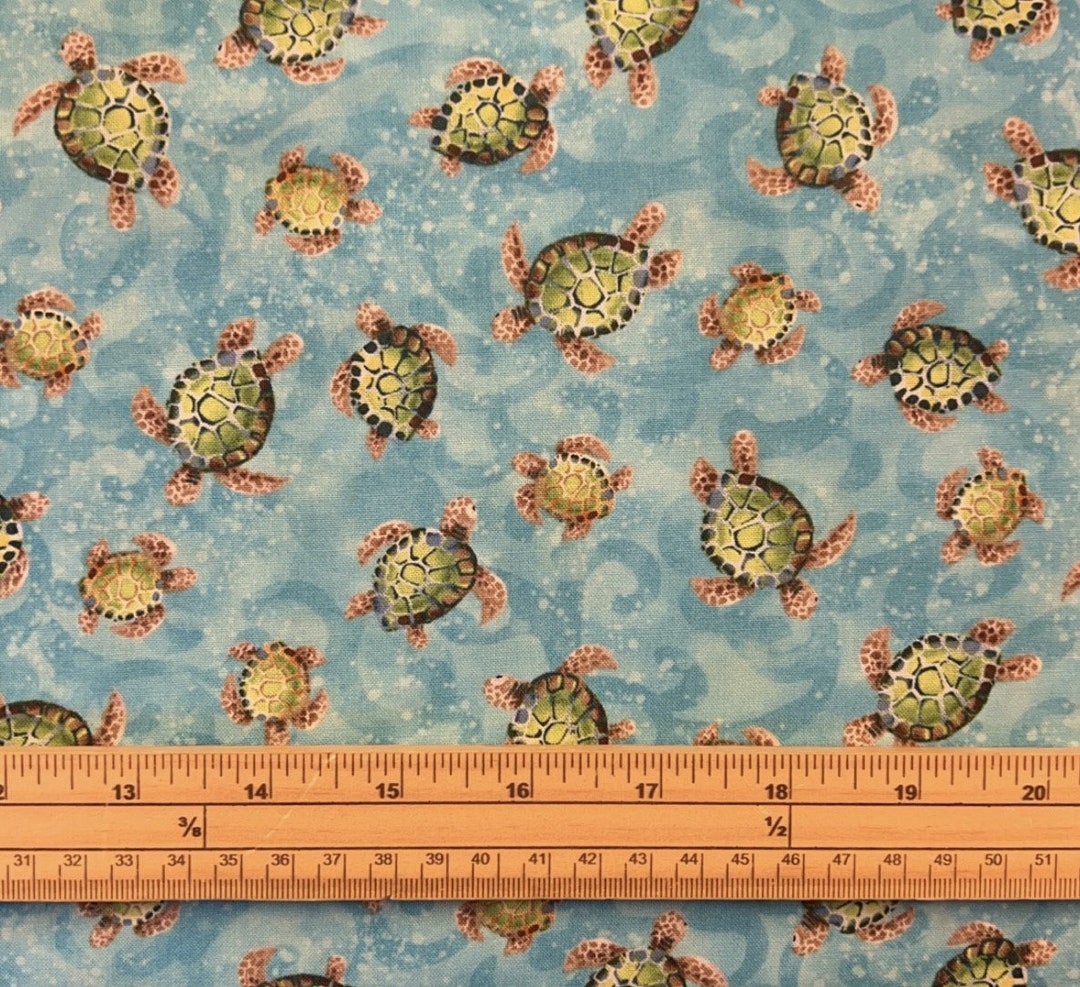 Fat Quarter Ocean State Sea Turtles 100% Cotton Quilting Fabric - Etsy
