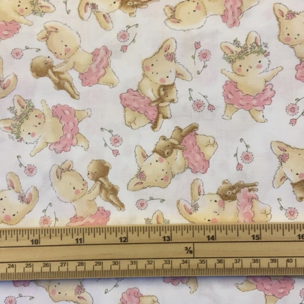 Bunny Print Fabric - Etsy UK