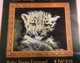 Cross Stitch Snow Leopard | Etsy