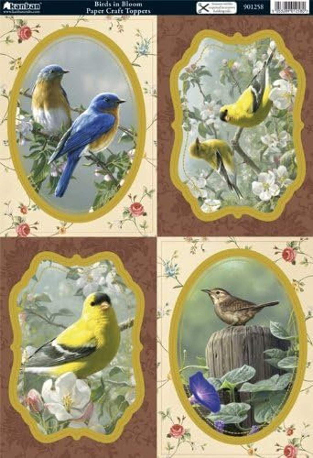 Birds in Bloom Kanban Paper Craft Toppers 901258 Card Making ...