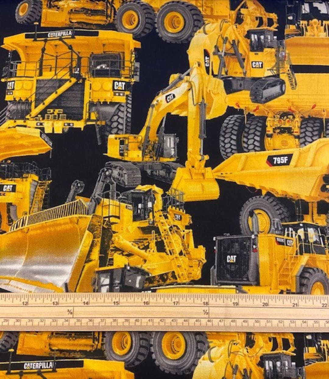 Fat Quarter Digger, Tractor, Vehicles Allover 100% Cotton Fabric - Etsy