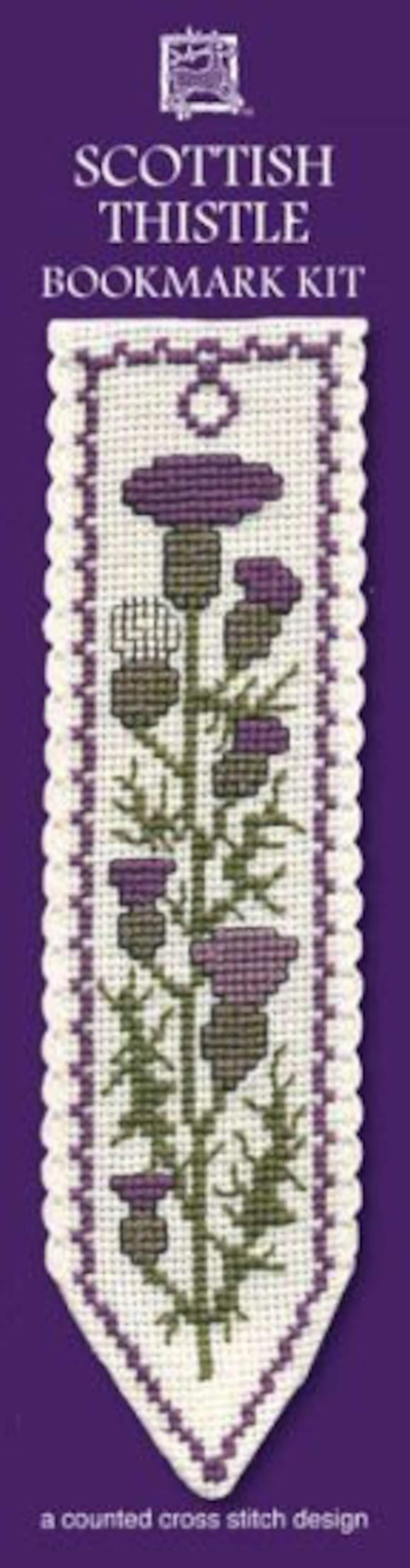 Scottish Thistle Bookmark Cross Stitch Kit Textile Heritage - Etsy
