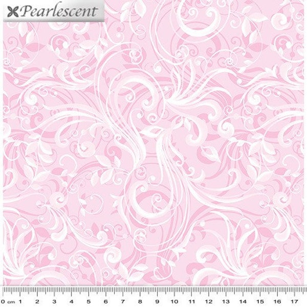Pink Scroll Fabric - Etsy