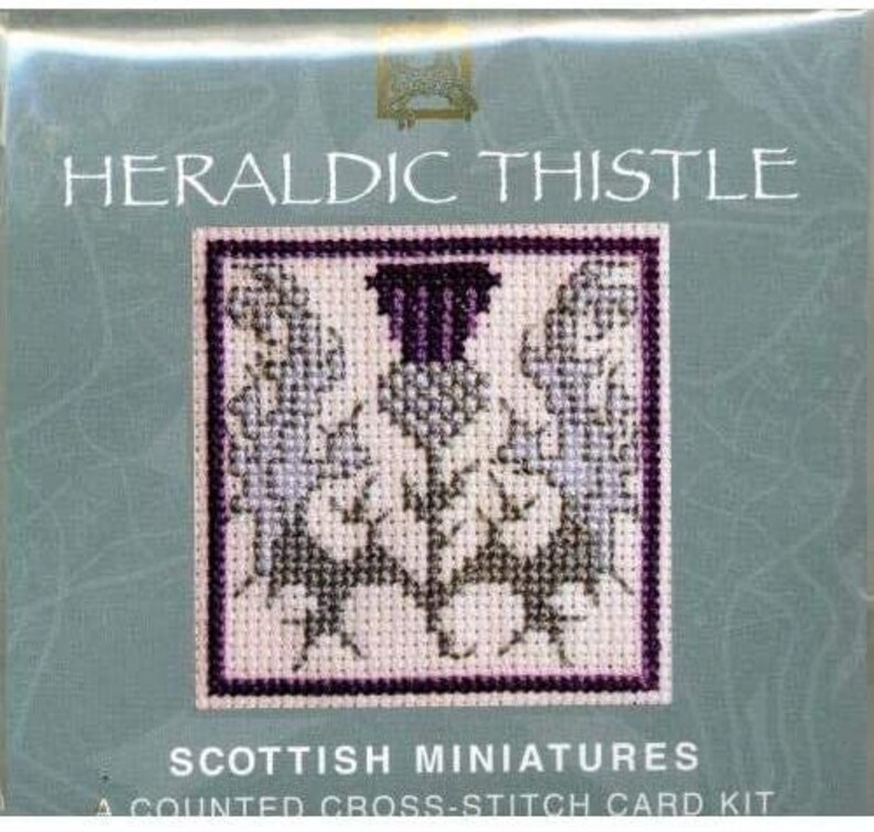 Heraldic Thistle Counted Cross Stitch Kit by Textile Heritage - Etsy