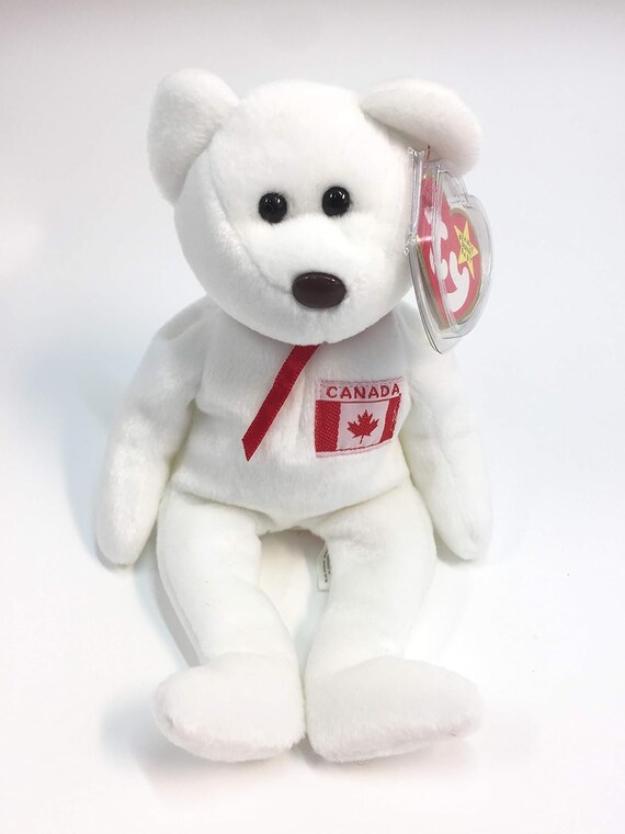TY Beanie Baby Maple the Canadian Bear Teddy Bear White Canada Bear Etsy UK