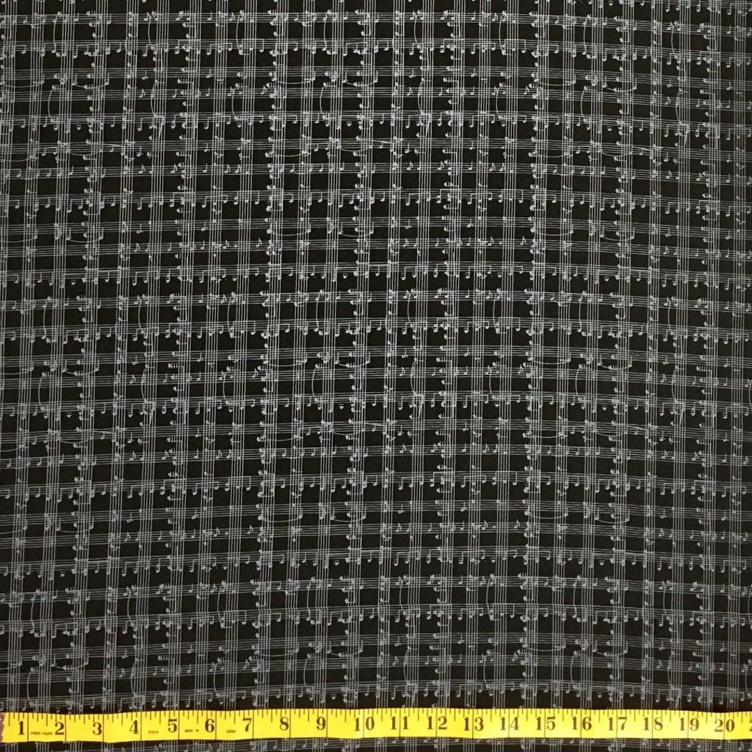 Fat Quarter Sheet Music Notes on Black 100% Cotton Quilting Fabric - Etsy