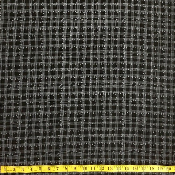 Fat Quarter Sheet Music Notes on Black 100% Cotton Quilting | Etsy UK