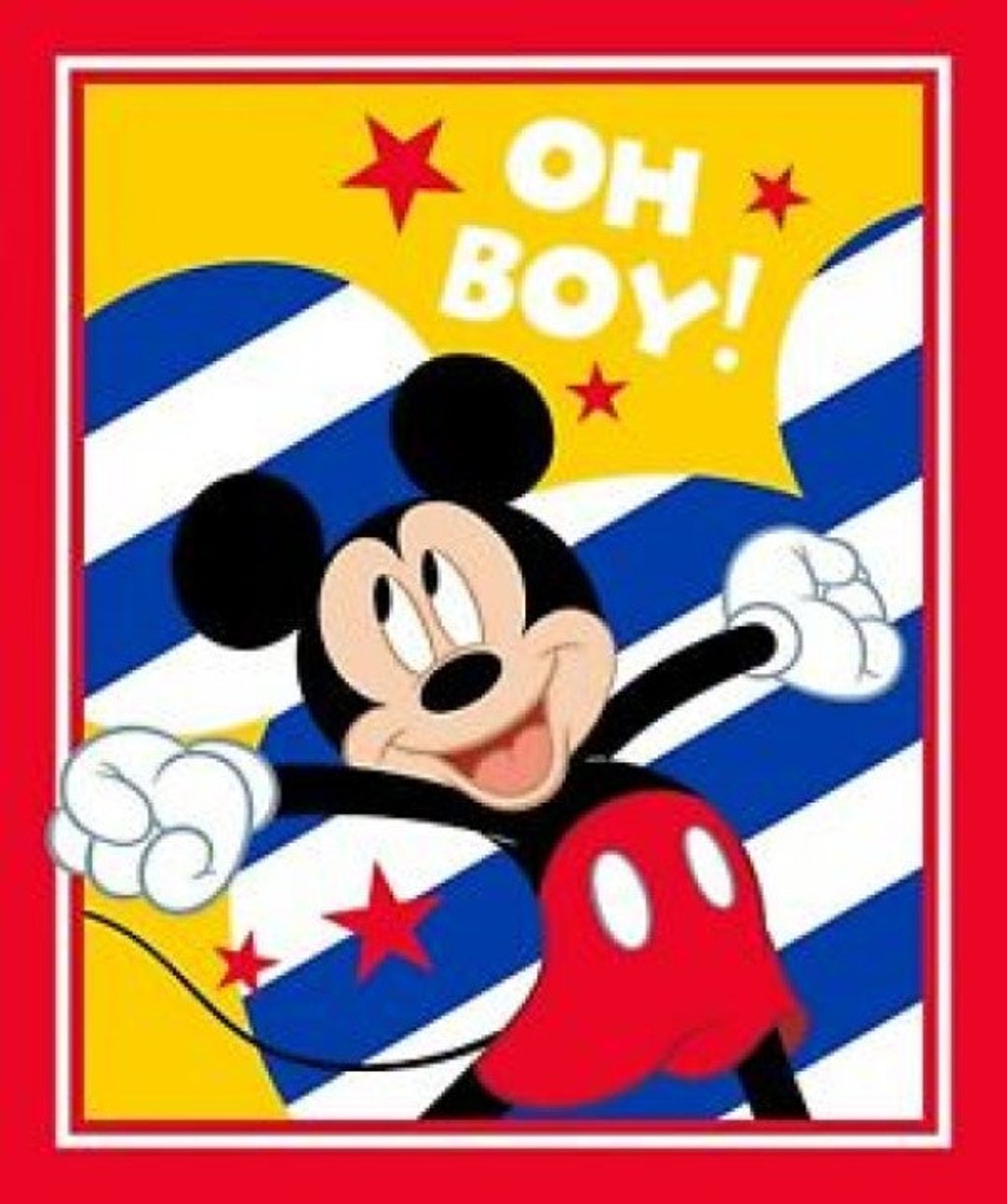 Mickey Mouse Oh Boy 100% Cotton Print Fabric - Disney - Springs ...