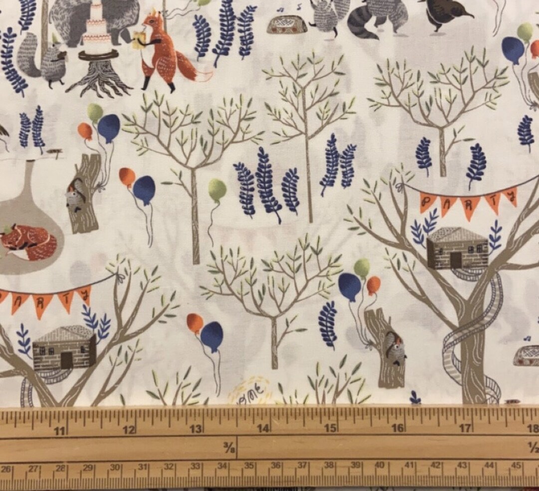 Fat Quarter Foxtail Forest Beyond the Bush Animals Party 100% Cotton ...
