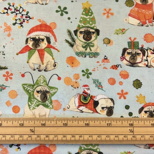 Pug Fabric - Etsy