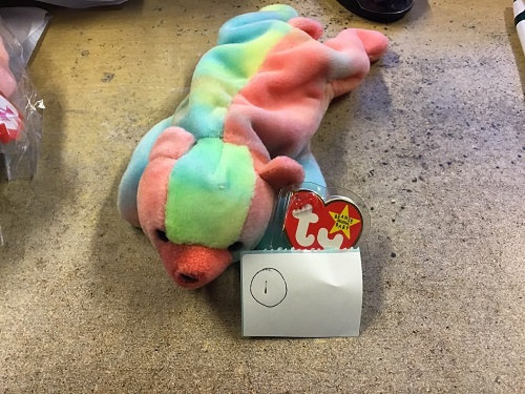 TY Beanie Baby Sammy Rainbow Bear Teddy Bear Tie Dye Etsy UK