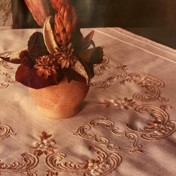 Stamped Tablecloth Embroidery Kit - Etsy