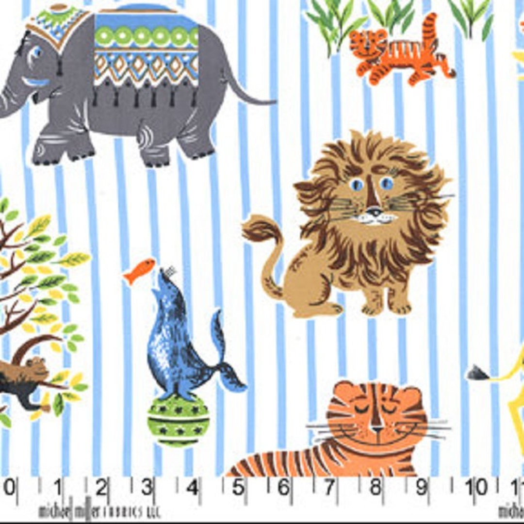 Fat Quarter Wild Animals Escapees Cotton Quilting Fabric - Michael ...