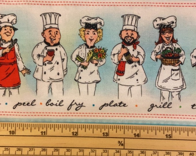 Chef Fabric Red Fabric Fabric by the Yard Cotton Fabric - Etsy