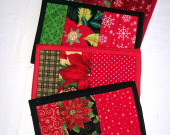 Christmas Mug Rug Sets - Set of 2 - Cardinal Mug Rug Sets - Christmas ...