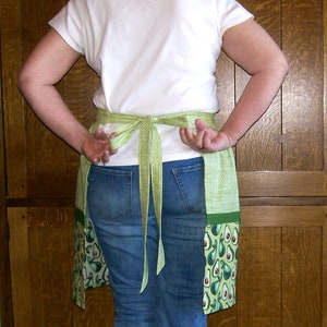 Avocado Half Apron - Waist Apron With Avocados - One Size Fits Most - Etsy