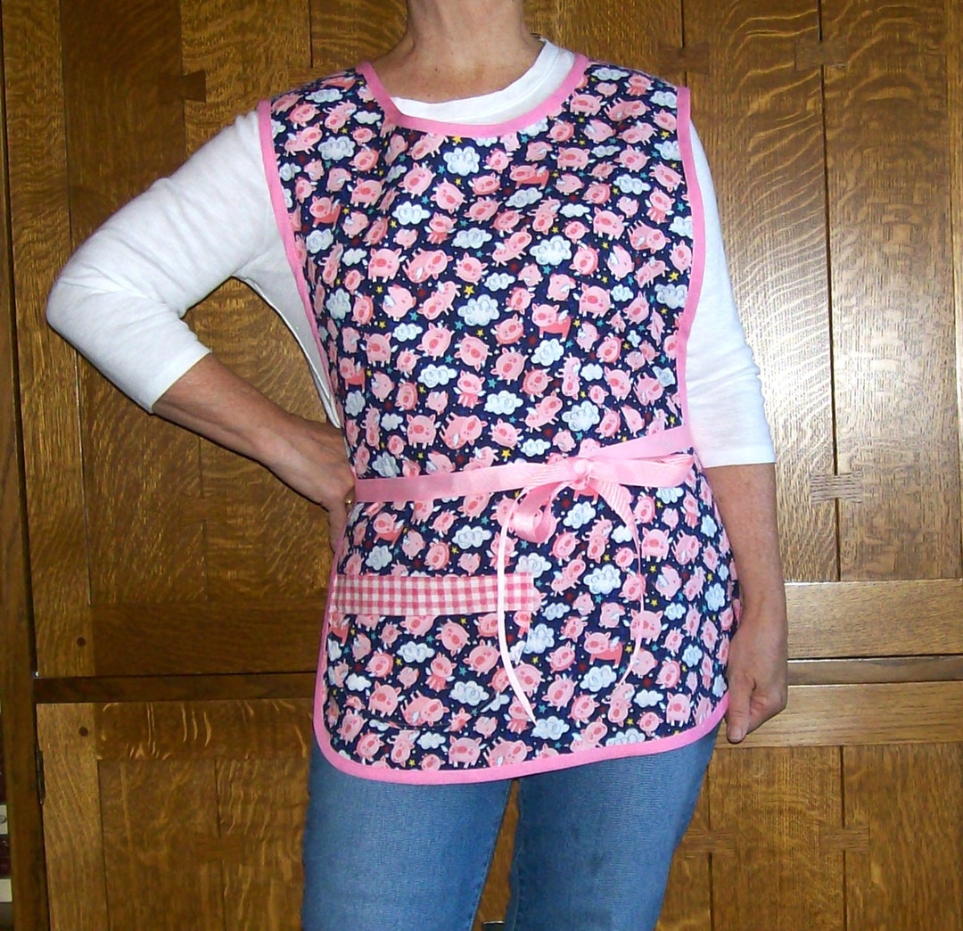 Cobbler Apron When Pigs Fly Pink and Blue Cobbler Style Apron Teacher ...