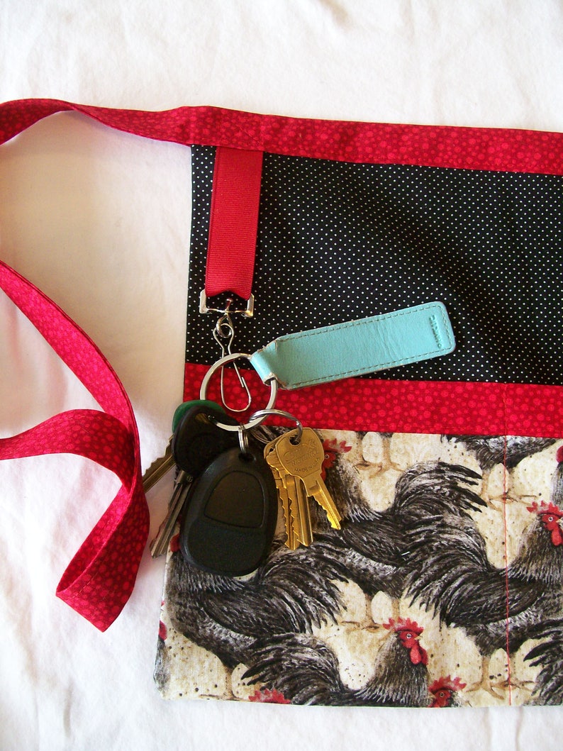 Red and Black Rooster Utility Apron One Size | Etsy