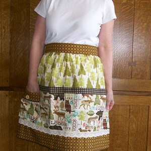 Rustic Half Apron Patchwork Woodsy Waist Apron One Size - Etsy