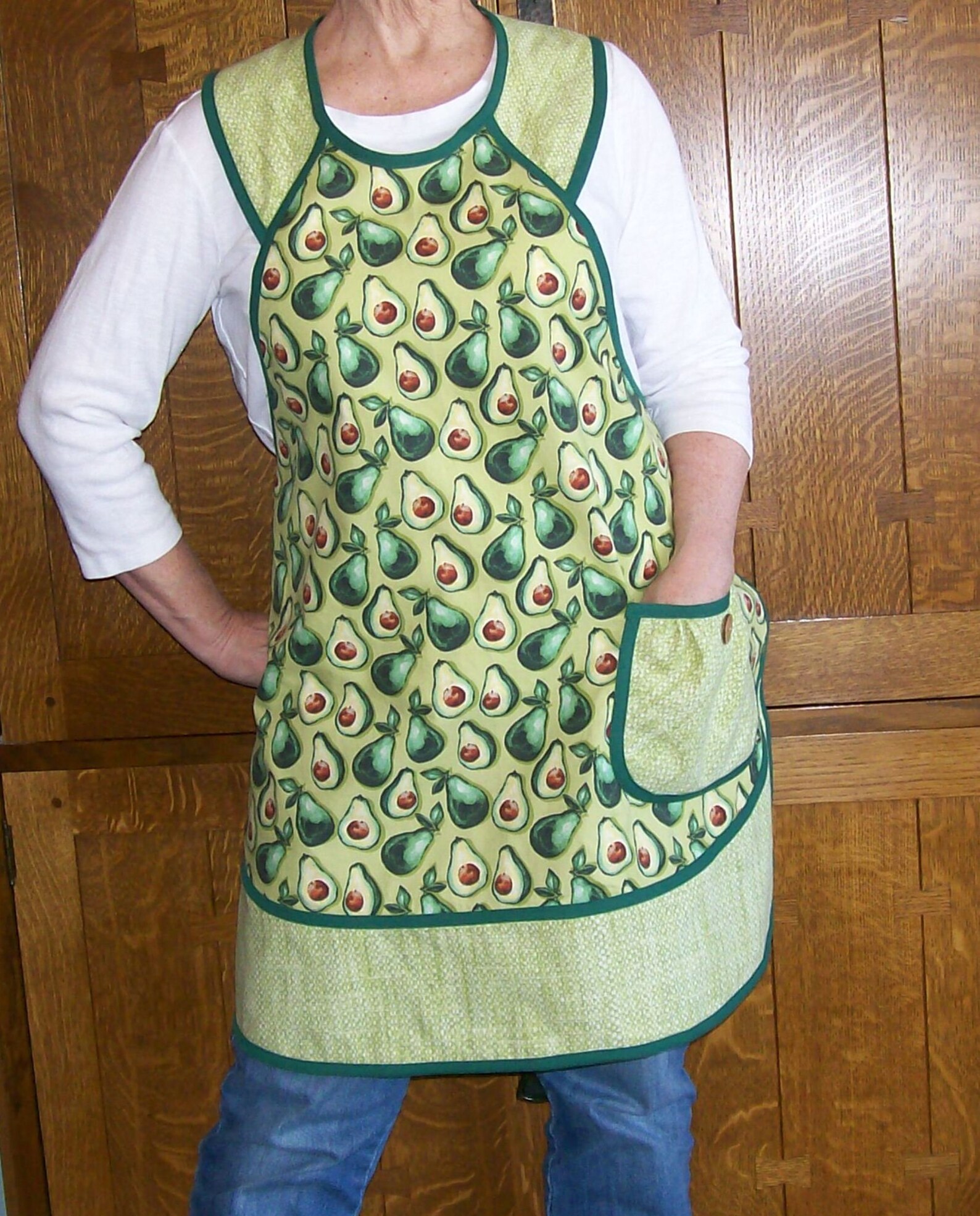 Avocado New Retro Apron Green Retro Style Apron Kitchen - Etsy
