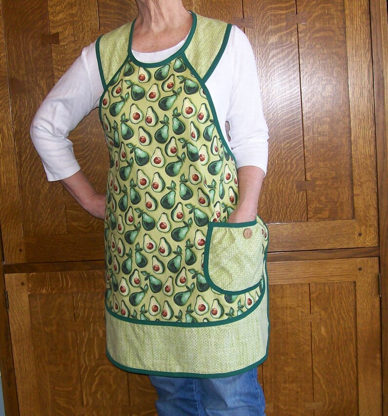 Avocado New Retro Apron Green Retro Style Apron Kitchen - Etsy