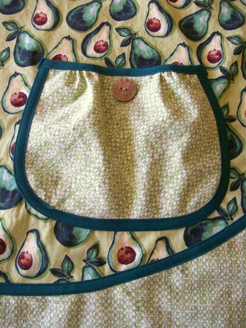 Avocado New Retro Apron Green Retro Style Apron Kitchen - Etsy