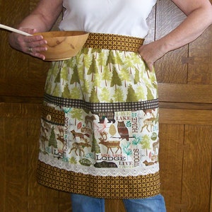 Rustic Half Apron Patchwork Woodsy Waist Apron One Size - Etsy