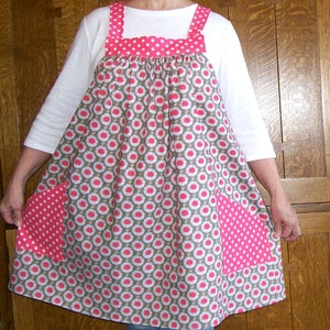 Daisies and Dots No Tie Smock Apron Plus Size Kitchen Smock Art Smock ...