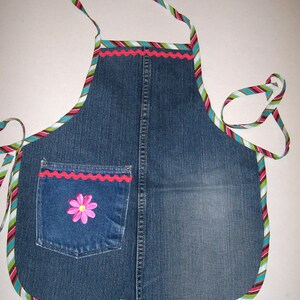 Denim Kids Aprons Size Medium Recycled Denim Play Aprons Fit | Etsy