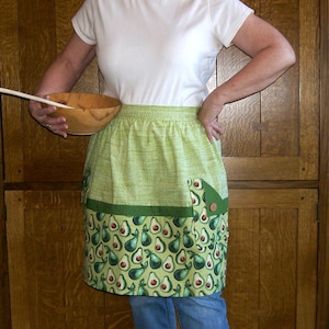 Avocado Half Apron - Waist Apron With Avocados - One Size Fits Most - Etsy