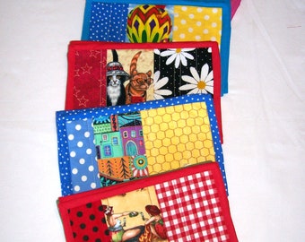 Mug Rugs - Choice of Flower Mug Rugs - Quilted Fabric Coasters - Coffee ...