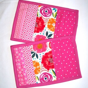 Mug Rugs Choice of Flower Mug Rugs Quilted Fabric Coasters Coffee Mats ...