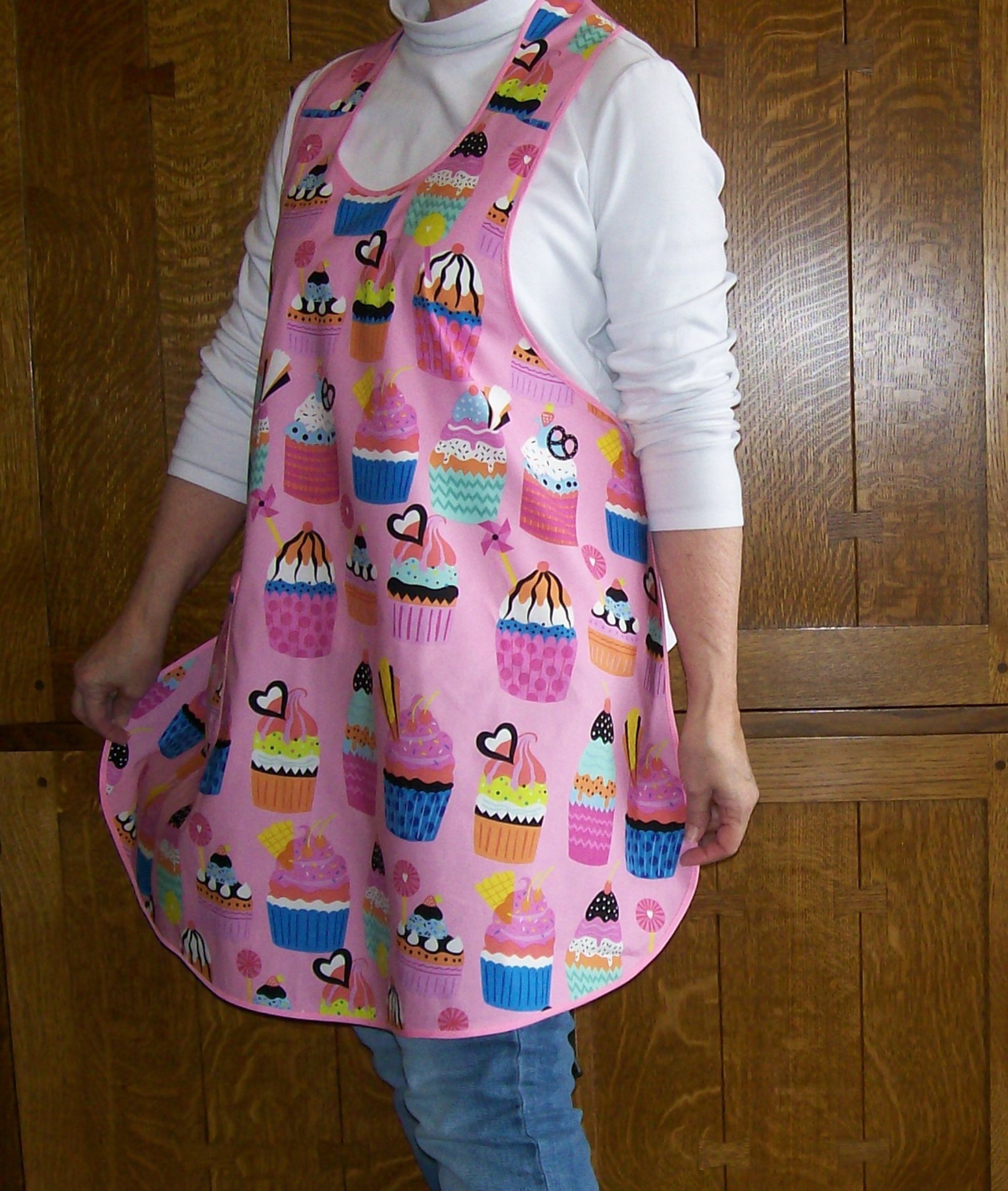 Cupcake Retro Apron Full Kitchen Apron With Cupcakes Lucy - Etsy