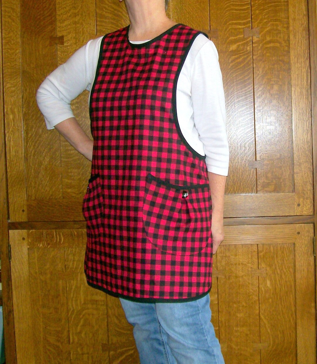 Buffalo Check Crossback Apron - Criss Cross Red and Black Apron ...