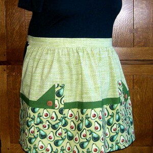 Avocado Half Apron - Waist Apron With Avocados - One Size Fits Most - Etsy