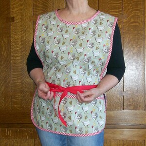 Chicken Apron Sage Green Kitchen Cobbler With Chickens Cobbler Style ...