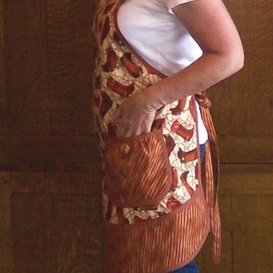 Cowboy Boots and Spurs Western Apron Brown Boot New Retro Apron Size ...