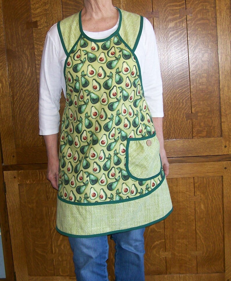 Avocado New Retro Apron Green Retro Style Apron Kitchen - Etsy