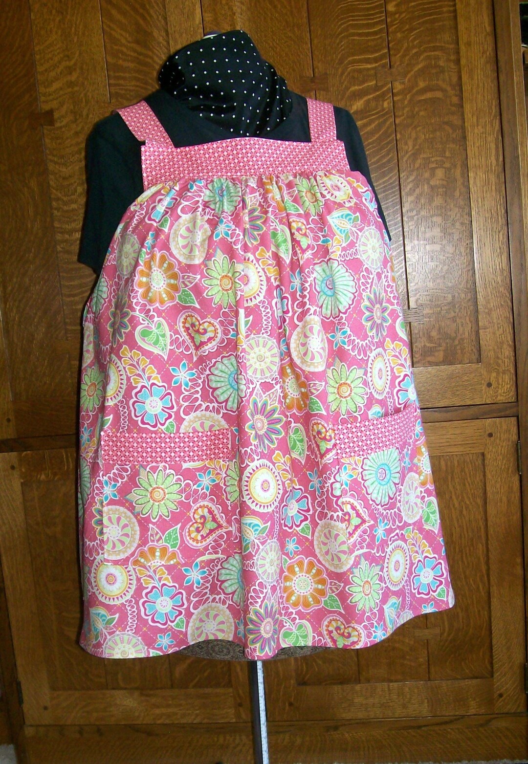 Pink No Tie Smock Plus Size - Kitchen Smock With Pockets - Plus Size ...