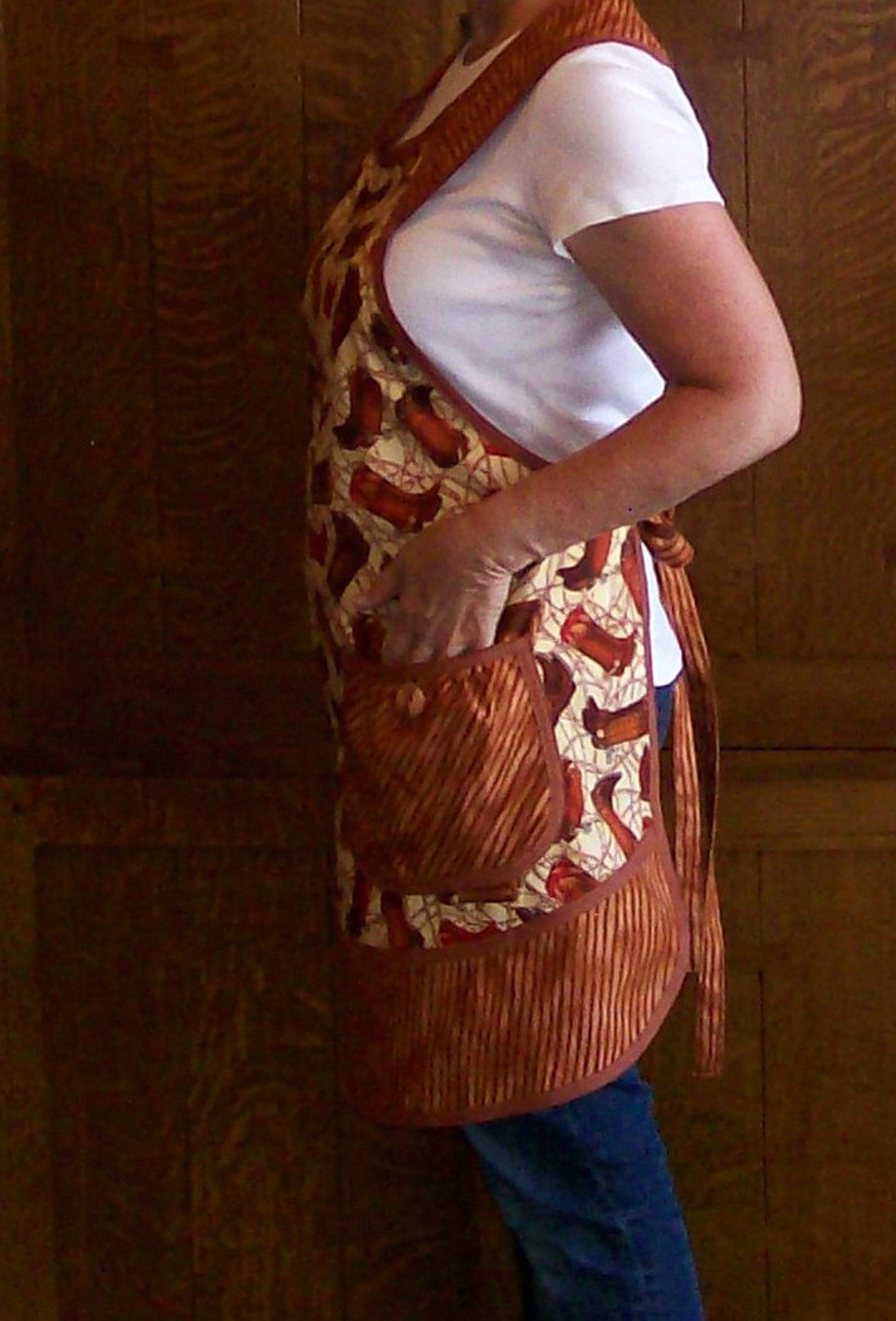 Cowboy Boots and Spurs Western Apron Brown Boot New Retro | Etsy