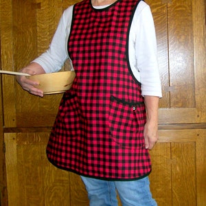 Buffalo Check Crossback Apron - Criss Cross Red and Black Apron ...