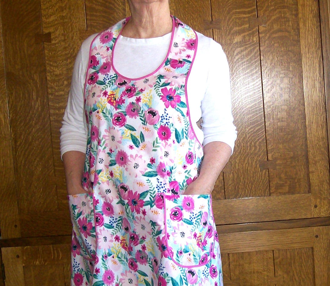 Pink Floral Apron: Retro Lucy and June Style, Teen/petite Size - Etsy