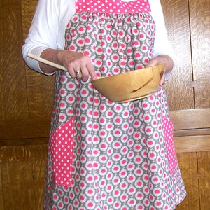 Daisies and Dots No Tie Smock Apron Plus Size Kitchen Smock Art Smock ...