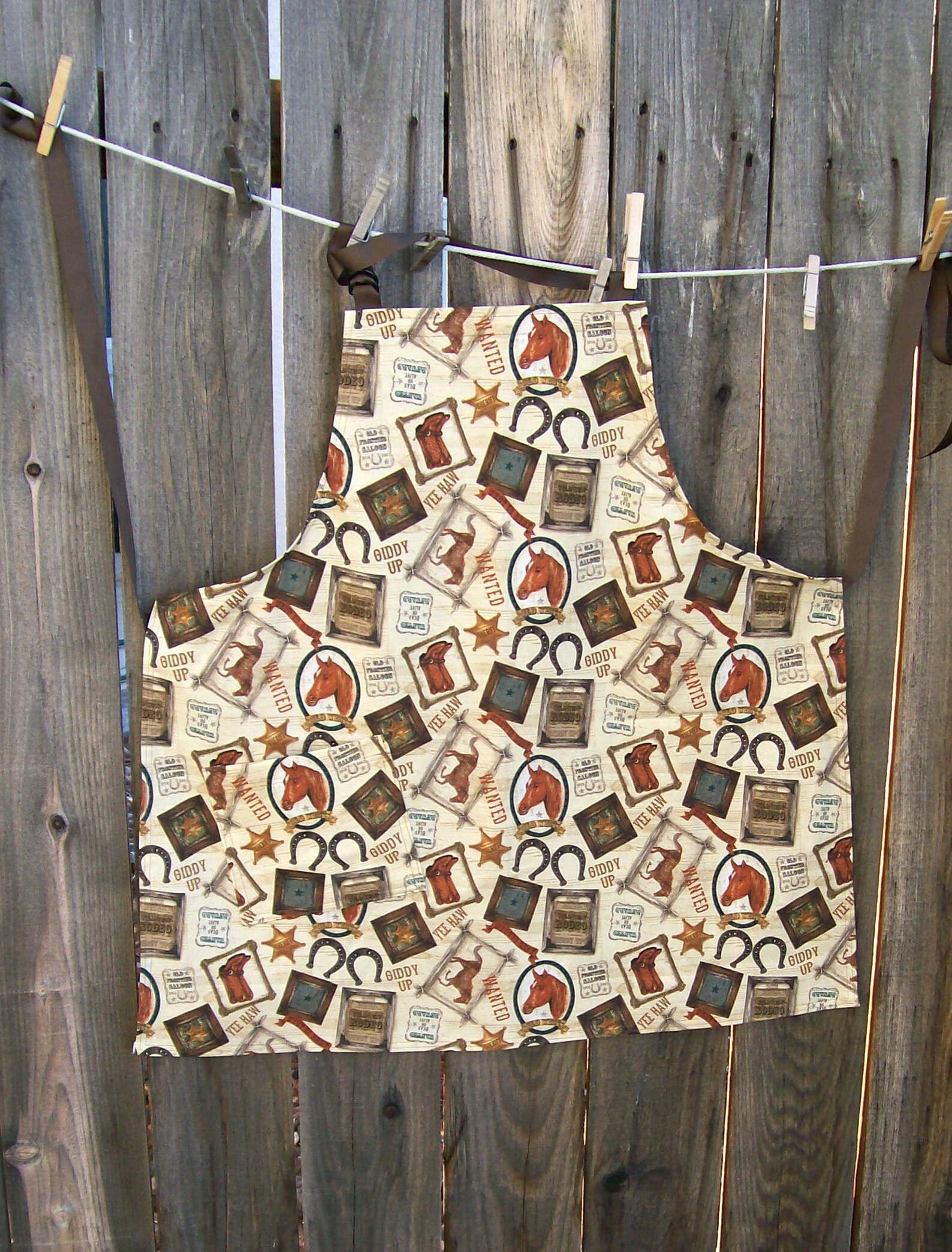 Old West Youth Apron Western Boy Butcher Apron Size 12 to - Etsy