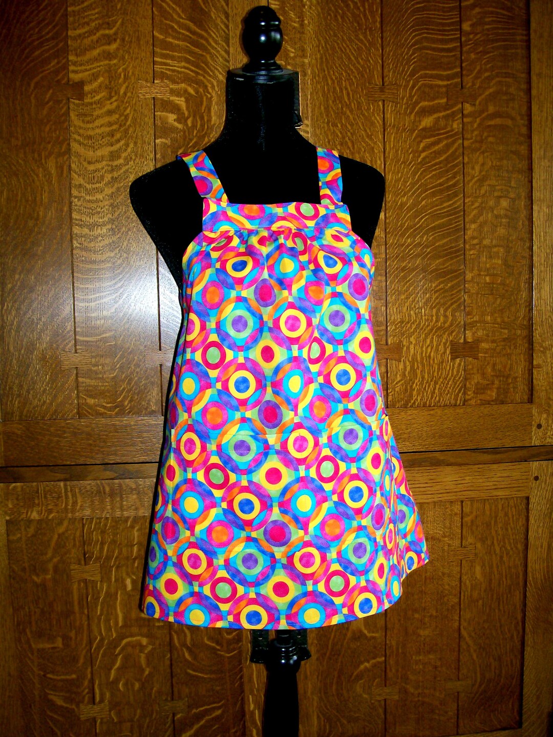 Geometric Print Smock Apron: Colorful Art Smock, Girl Size 10-12 - Etsy