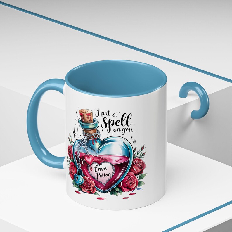 Love Potion Coffee Mug, I Put a Spell on You, Valentine's Day Accent ...